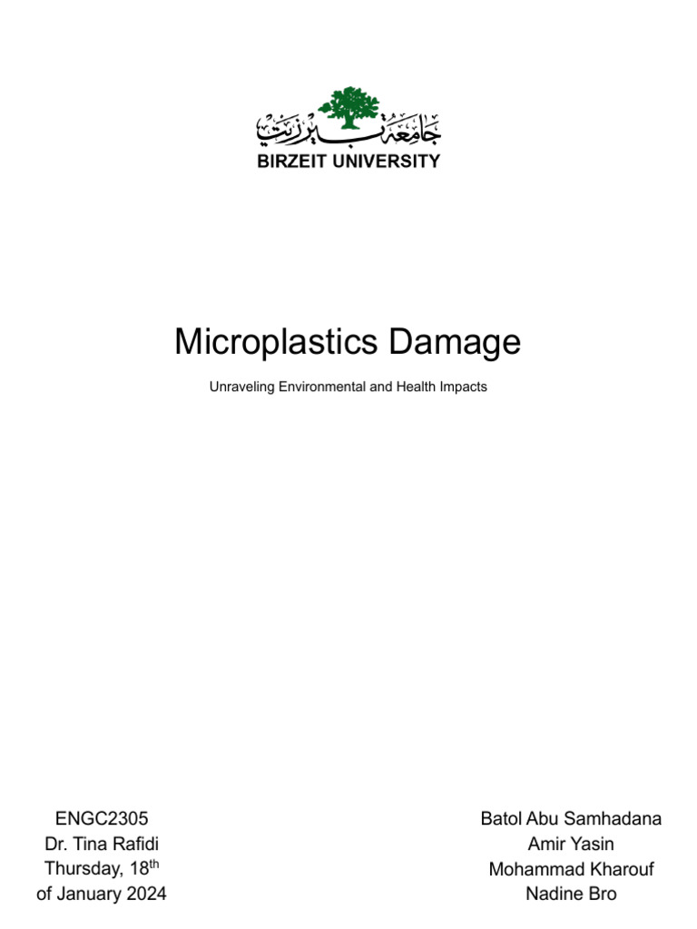 Microplastics Damage A Report | PDF | Ecosystem | Ecology