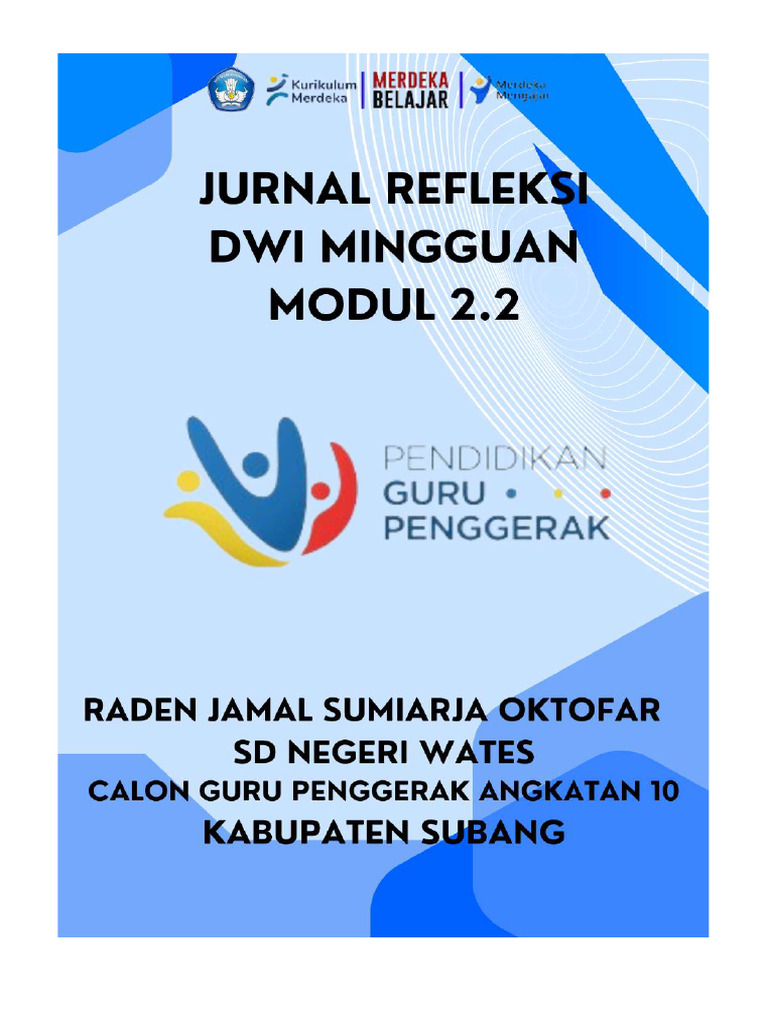 JURNAL REFLEKSI DWI MINGGUAN MODUL 2.2.docx - Compressed | PDF