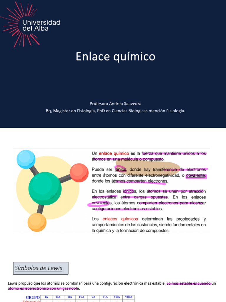 Clase Enlace Químico | PDF | Enlace químico | Enlace iónico