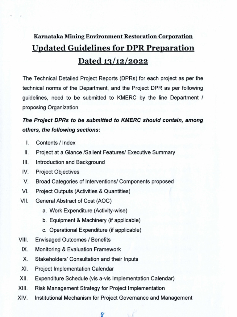 1.updated Guidelined For DPR Preparation | PDF