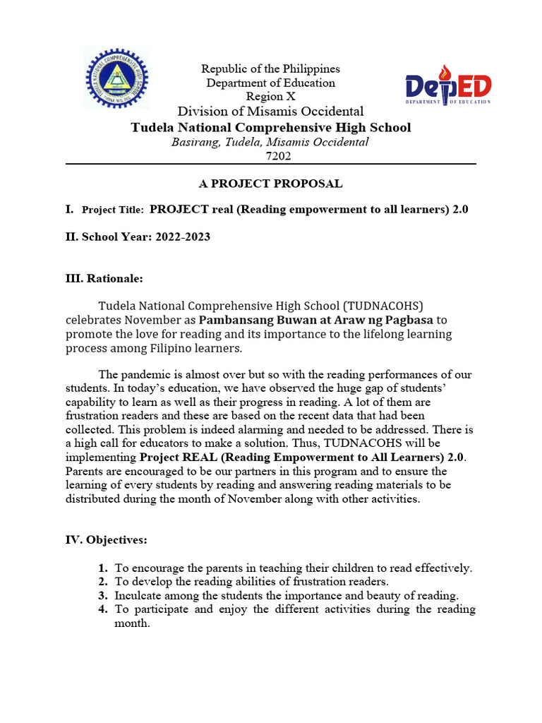 Project Proposal For Reading Month | PDF | Learning | Behavior Modification