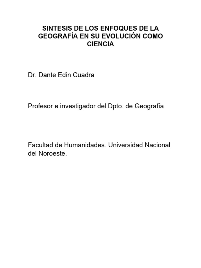 Resumen La Evolución Histórica De La Geografía De Forma Científica