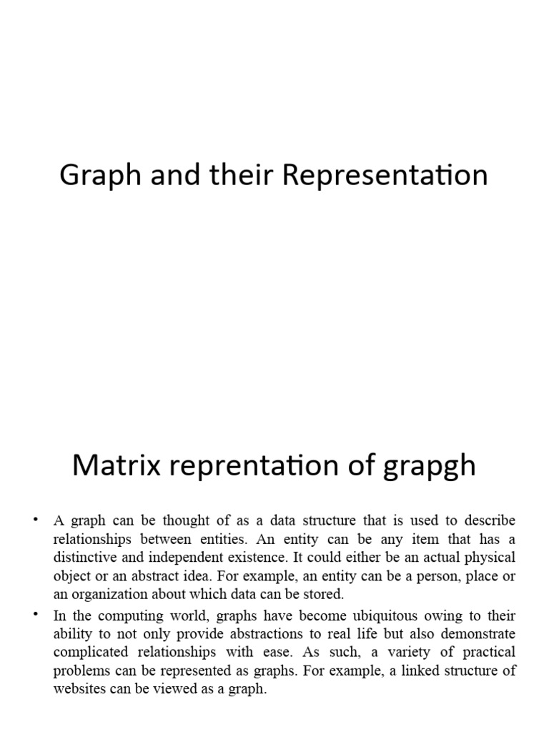 Graph and Their Representation | PDF | Vertex (Graph Theory) | Graph Theory
