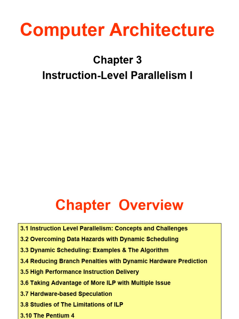 ILP Overview and Scoreboard | PDF | Central Processing Unit | Parallel Computing