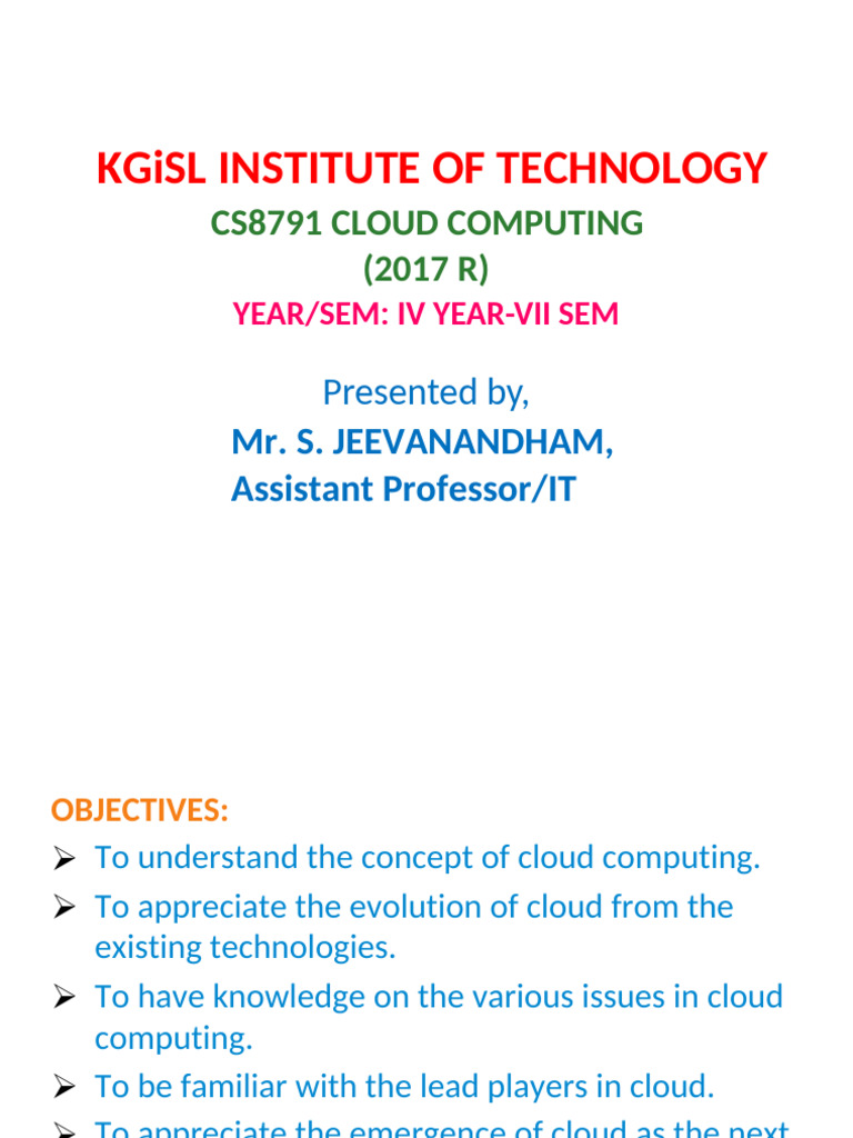 Cs8791 Cloud Computing Unit I Pdf Cloud Computing Distributed 2765