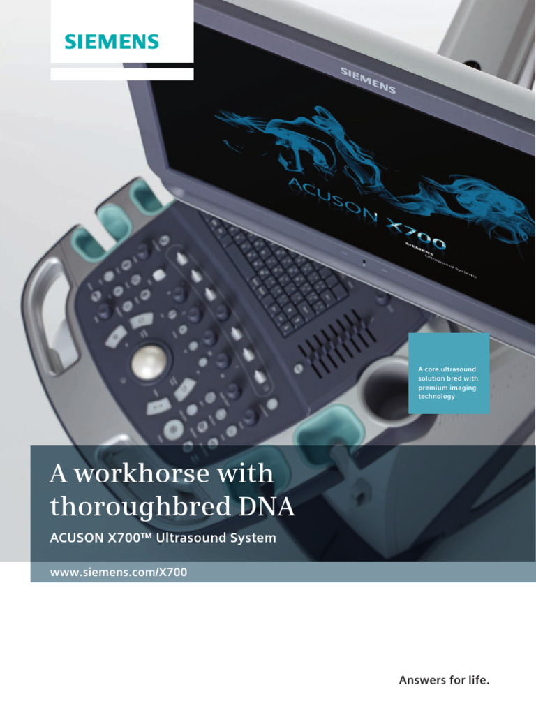 Siemens Acuson x700 Ultrasound System Brochure | PDF | Siemens