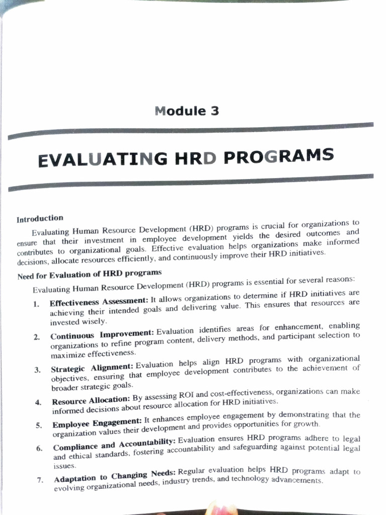 3rd Chapter HRD | PDF | Evaluation | Performance Indicator