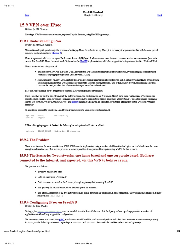 Vpn Over Ipsec Pdf Virtual Private Network Internet Protocols
