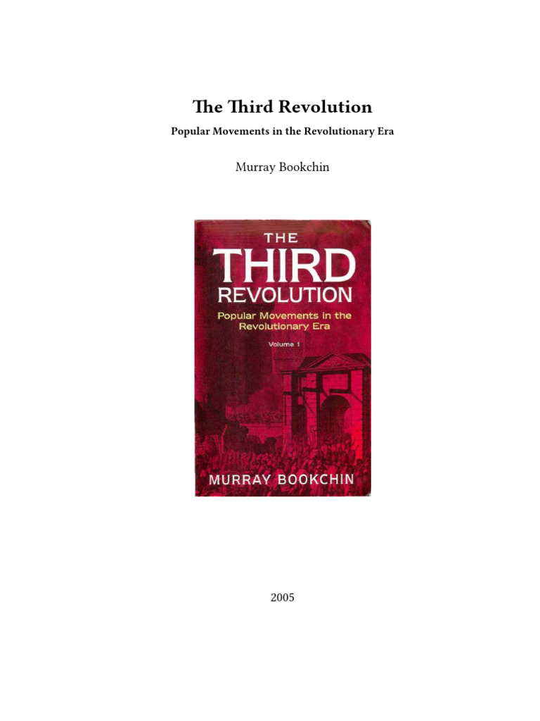 Murray Bookchin The Third Revolution | PDF | Russian Revolution ...