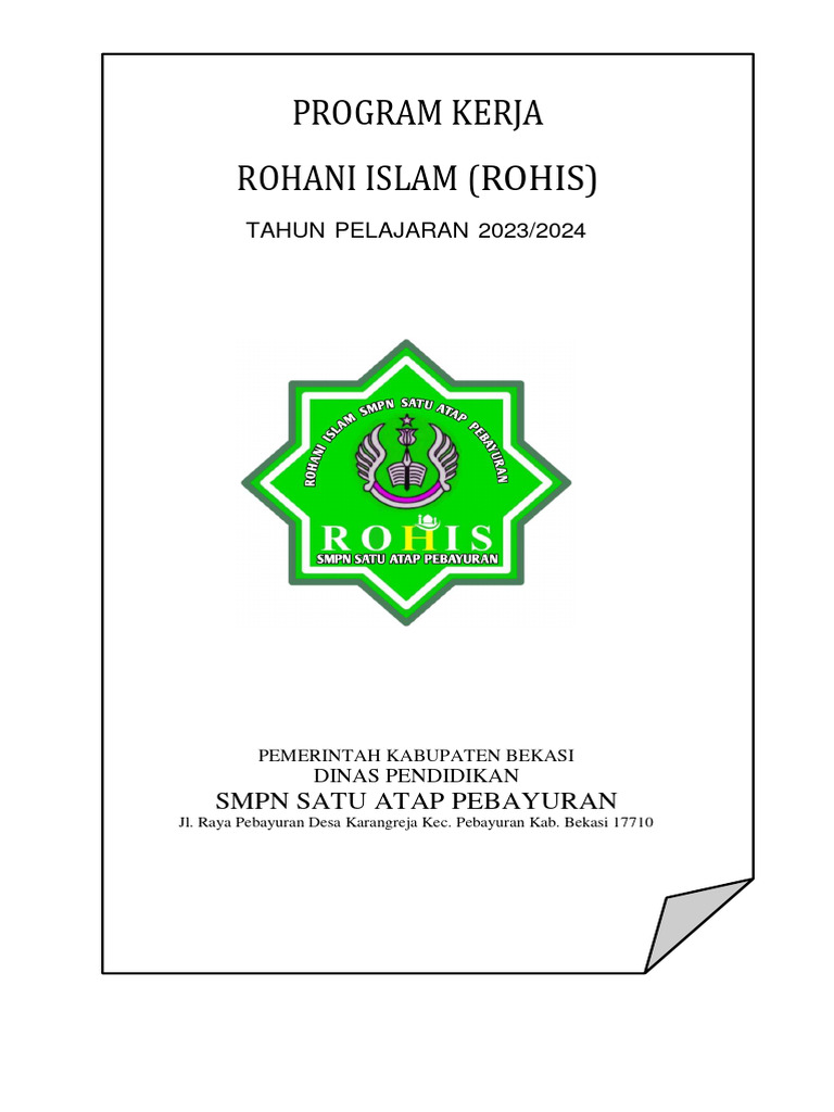 Proker Rohis Satap 2024 - Ezet Mutaqin | PDF | Karier & Perkembangan