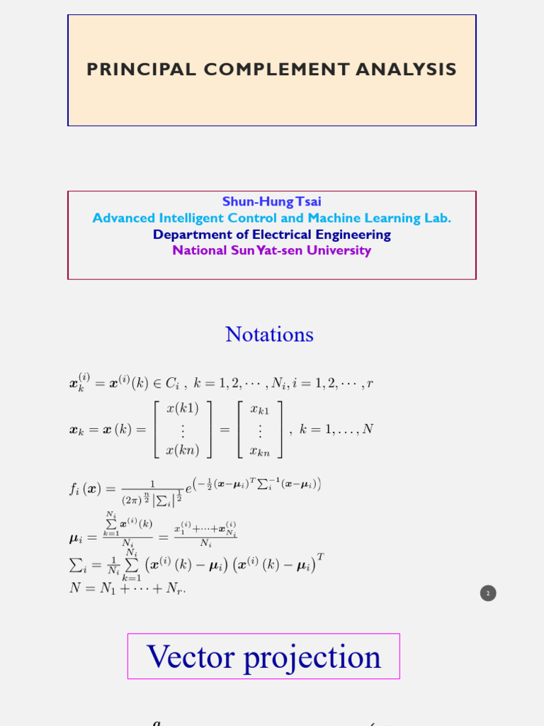 Principal Complement Analysis | PDF
