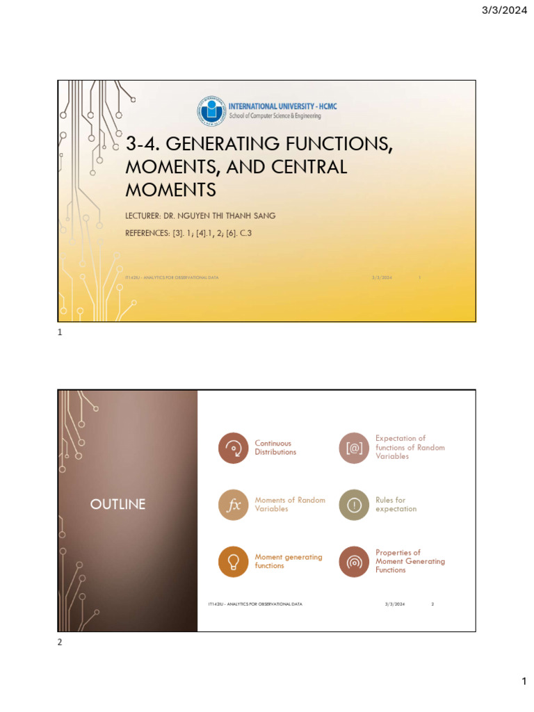 AOD Lec3-4 | PDF | Probability Distribution | Probability Theory