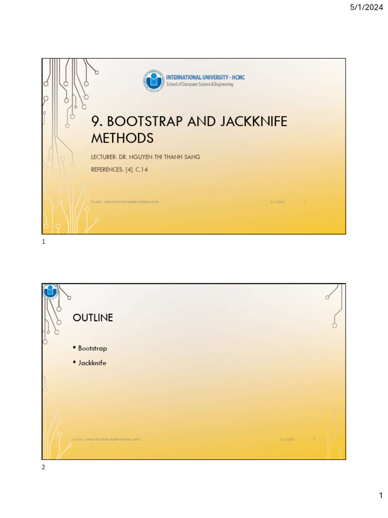 AOD Lec9 | PDF | Bootstrapping (Statistics) | Resampling (Statistics)