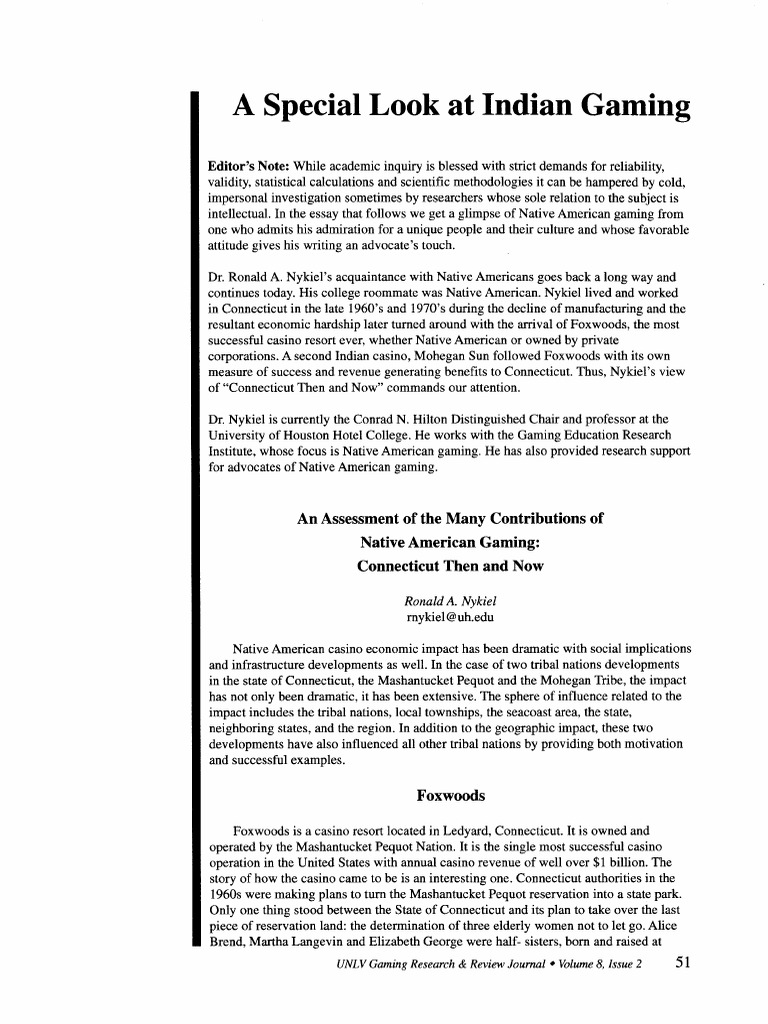 Many Contributions of Native American Gaming | PDF | Native Americans ...