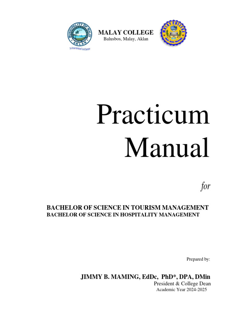 Practicum Manual BSTM PDF | PDF | Résumé | Internship