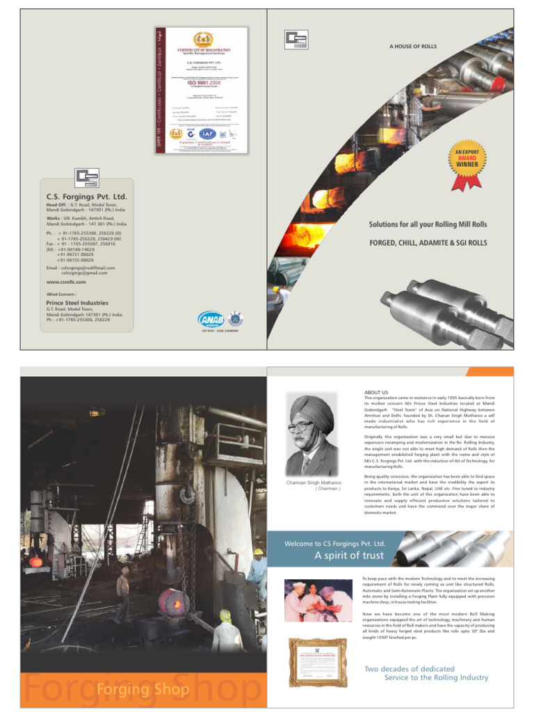 CS GROUP-Company Profile | PDF | Forging | Steel