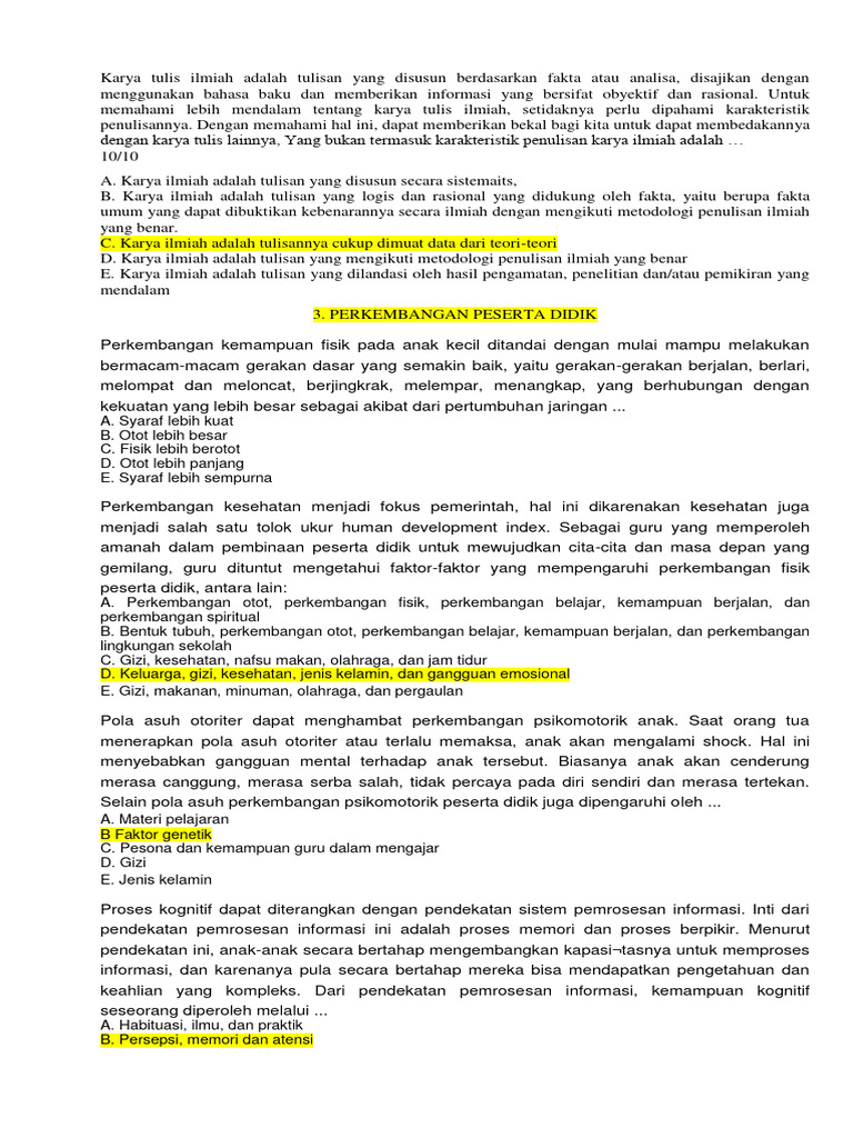 Tam Perkembangan Peserta Didik | PDF | Karier & Perkembangan | Kesehatan Holistik