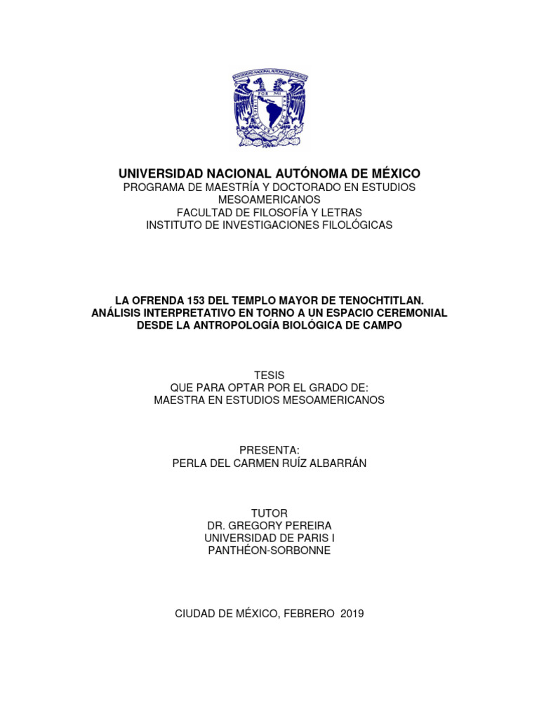 La Ofrenda 153 Del Templo Mayor de Tenoc | PDF | Rituales | Antropología