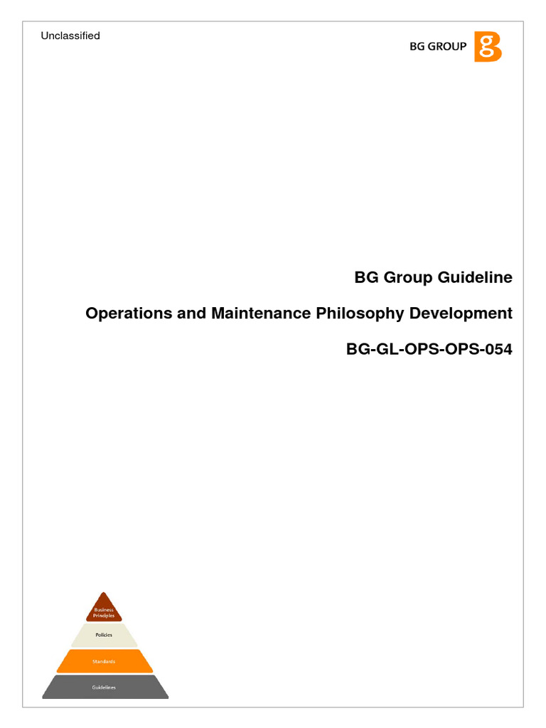 BG-GL-OPS-OPS-054 Operations and Maintenance Philosophy Development ...