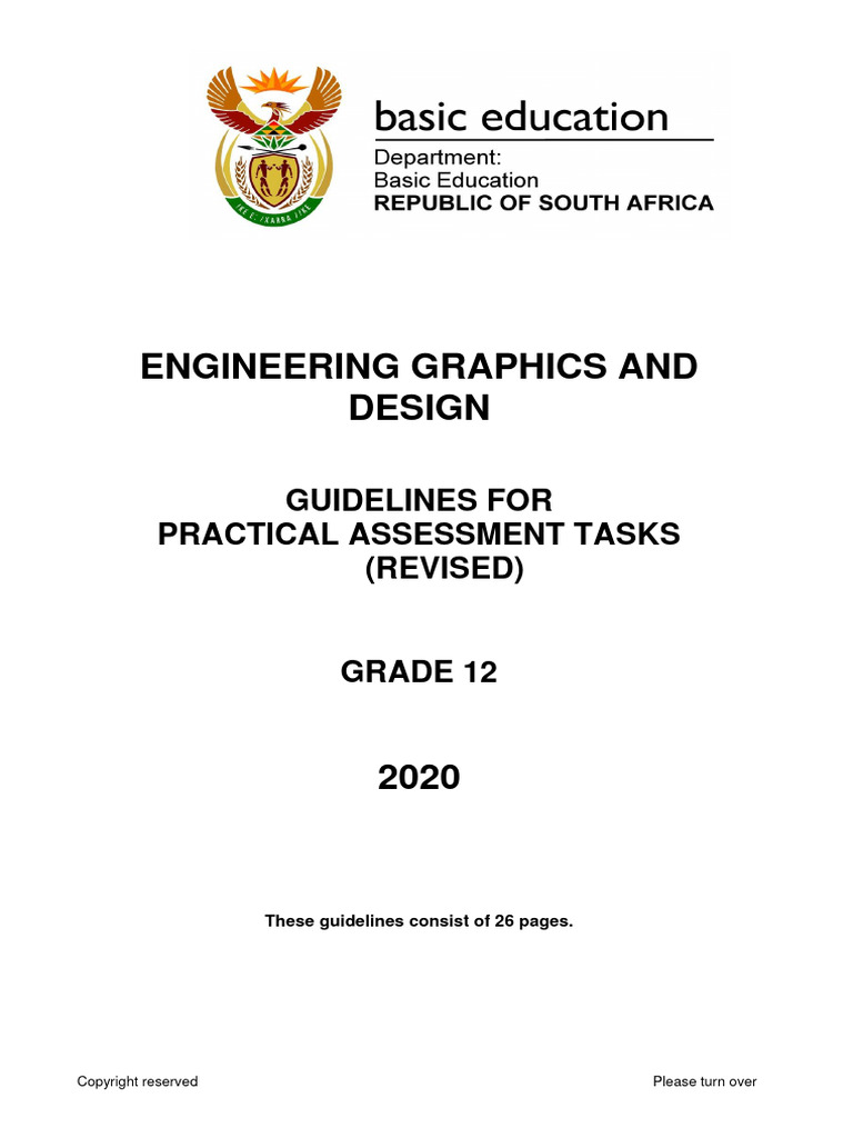 Engineering Graphics & Design PAT GR 12 2020 English (Revised) | PDF ...