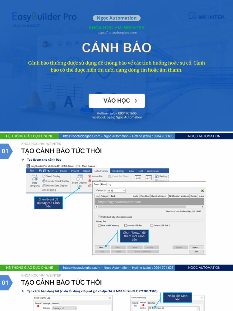 HMI Weintek Lesson13 Alarm | PDF