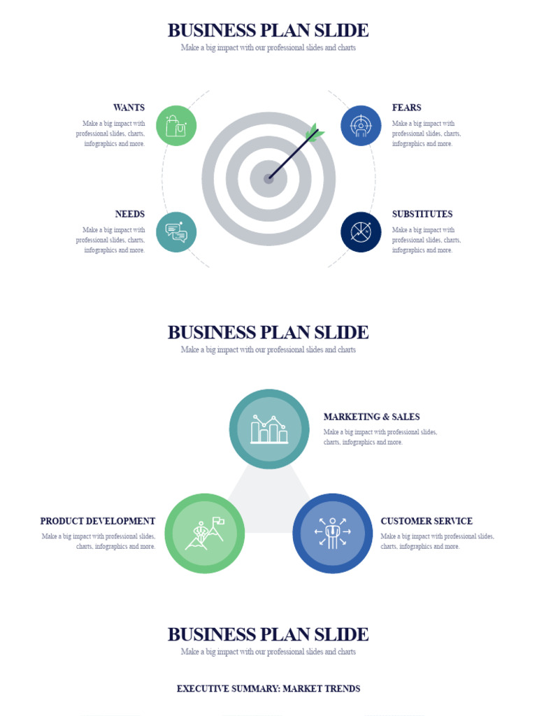 Business Plan Slides Pdf Infographics Financial Markets