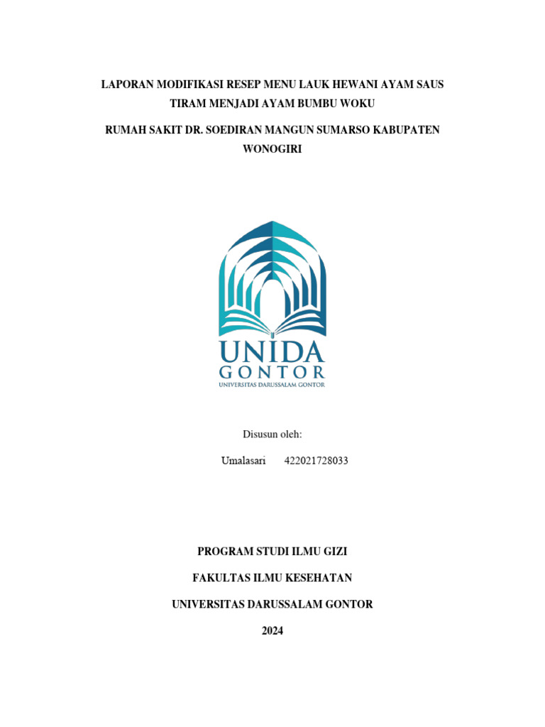 Modifikasi Menu | PDF | Kesehatan Holistik