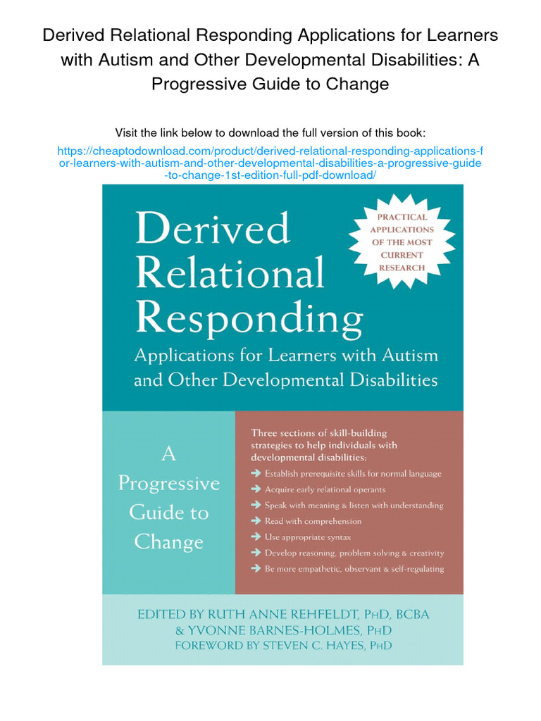 Derived Relational Responding Applications For Learners With Autism And Other Developmental