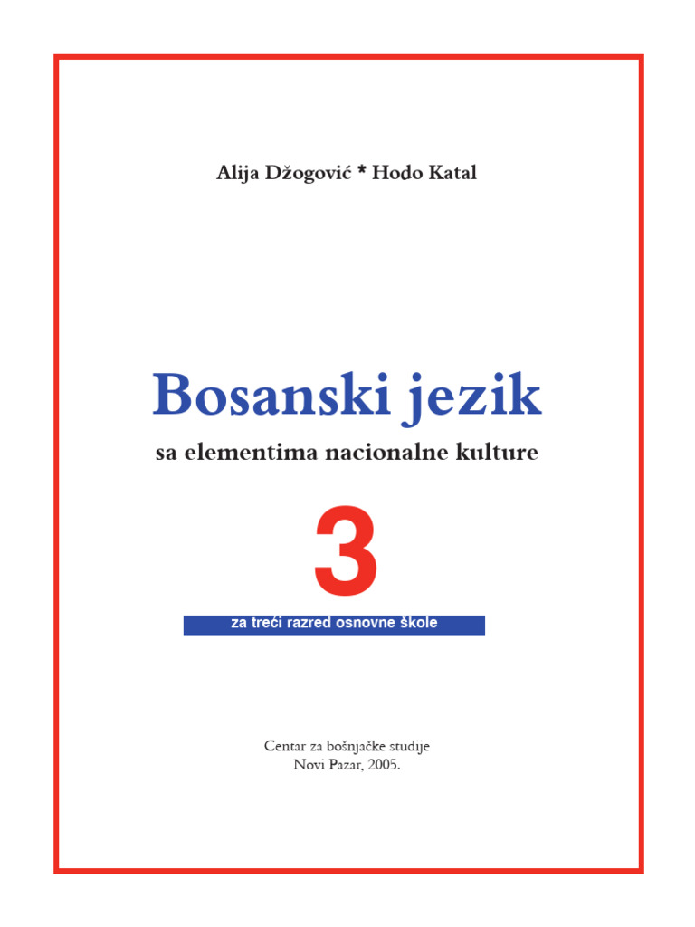 Bosanski Jezik Sa Elementima NK - 3 | PDF
