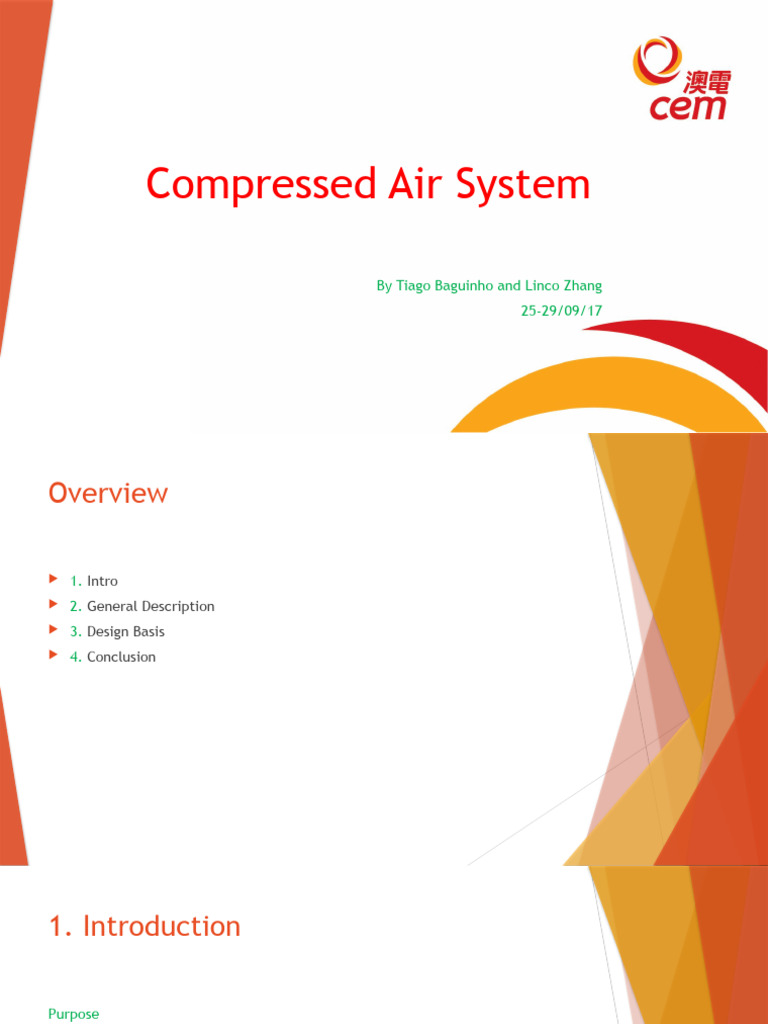 Compressed Air System Overview and Design | PDF