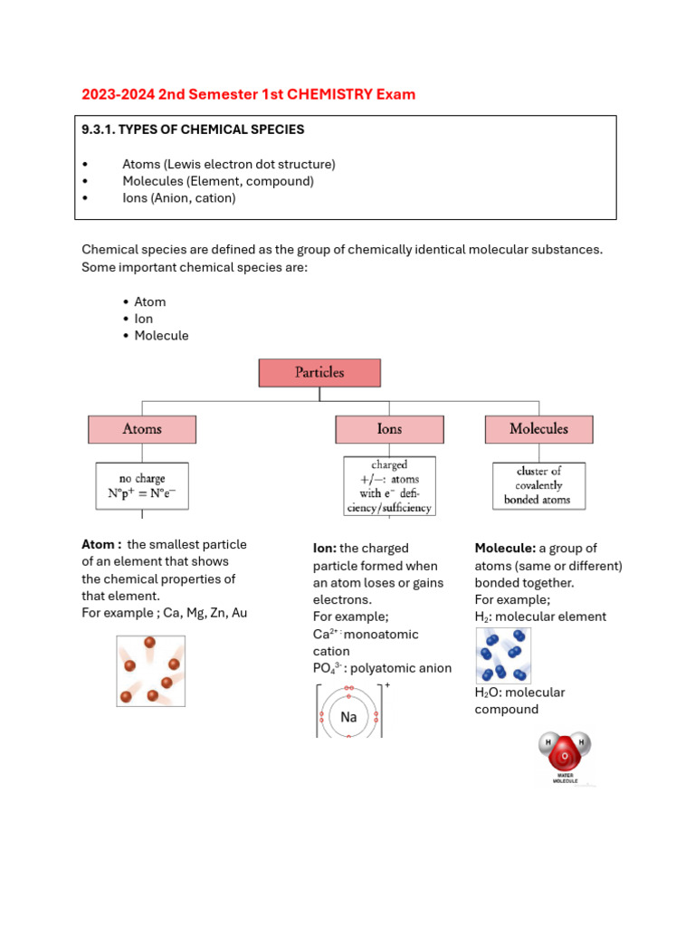 9-Chemistry-2nd Term-1.exam-Mock | PDF | Chemical Polarity | Ion