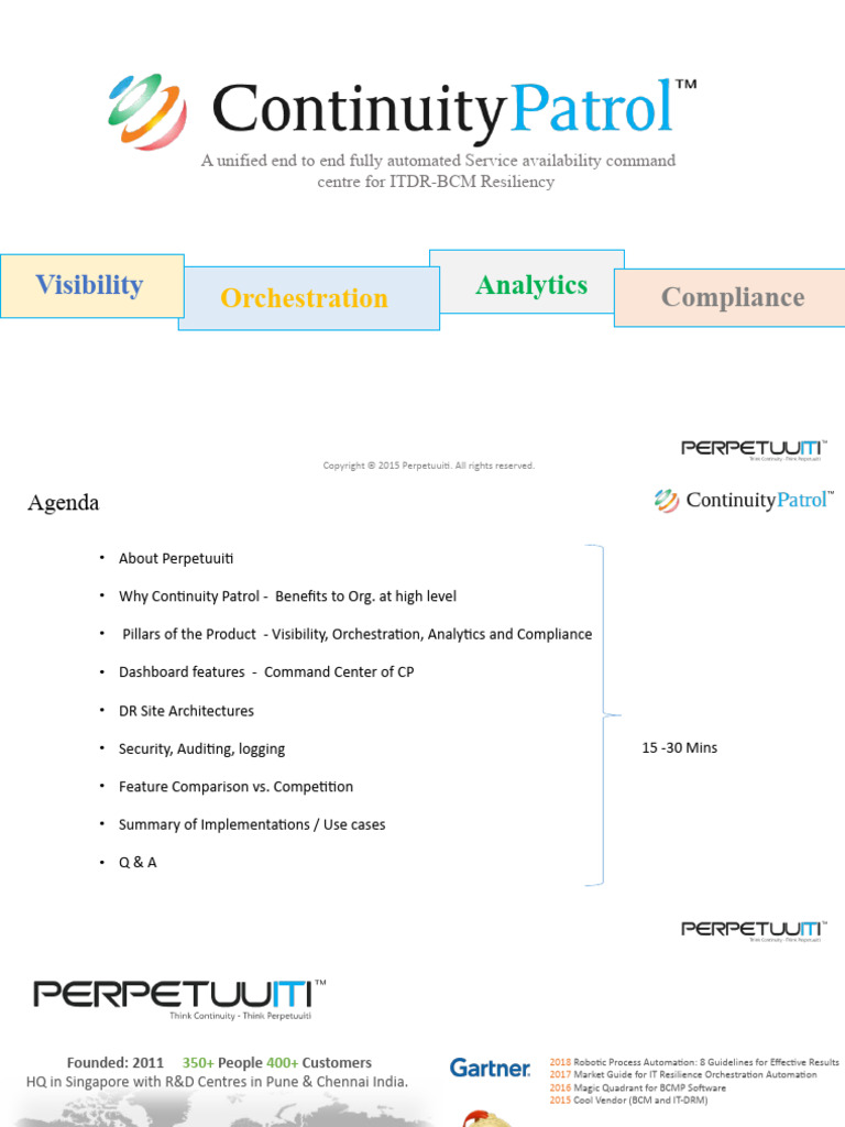 Continuity Patrol DR Automation - Tech Deck | PDF | Disaster Recovery ...
