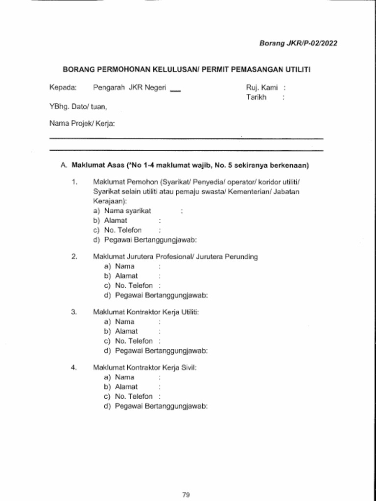 Borang JKR-P-02-2022 | PDF