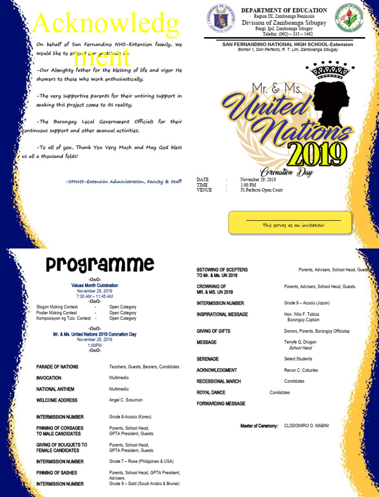 Ms Teen Perfecto 2020 Program | PDF | Rituals | Ceremonies