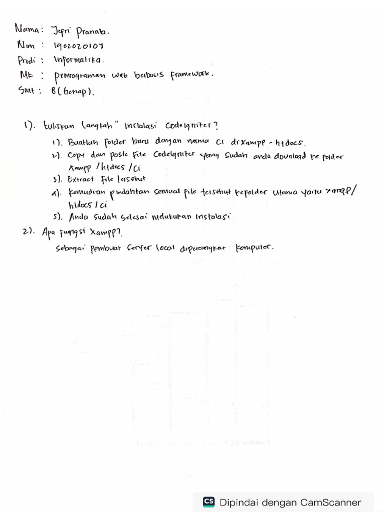 Tugas Frame Work Pdf