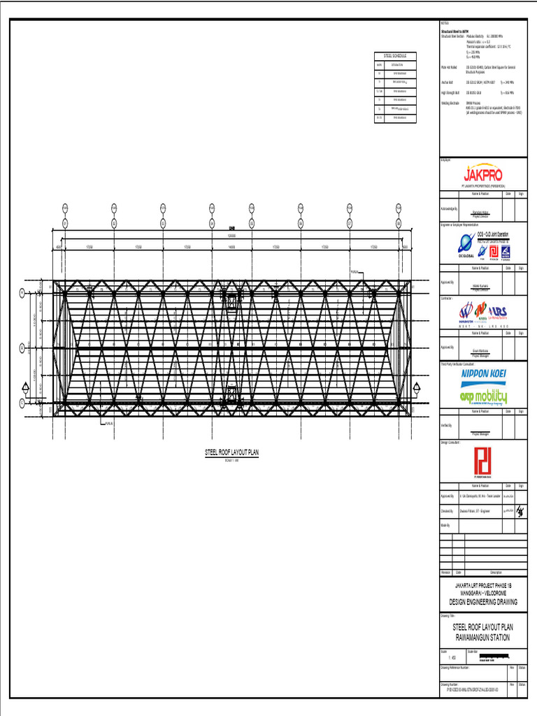 04.STEEL ROOF LAYOUT PLAN 04JAN2024 1-Layout1 | PDF | Steel | Building ...