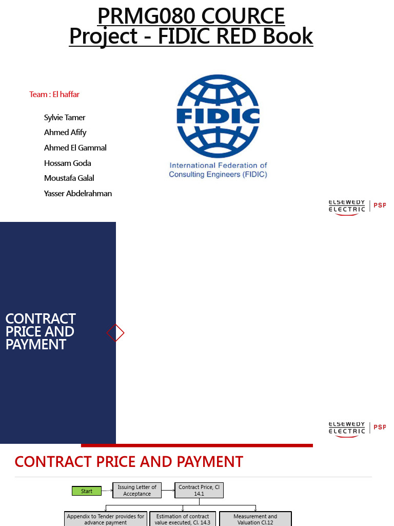Fidic Red Book - Presenation | PDF | Economies | Business Law