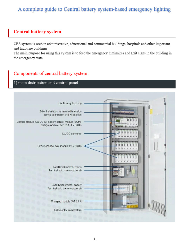 Central Battery System | PDF | Battery Charger | Electrical Network