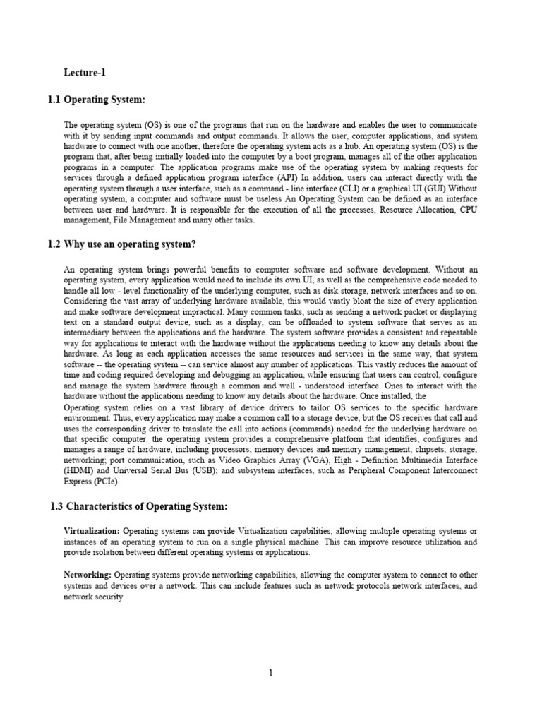 Unit 1 (With Page Number) | PDF | Operating System | Process (Computing)