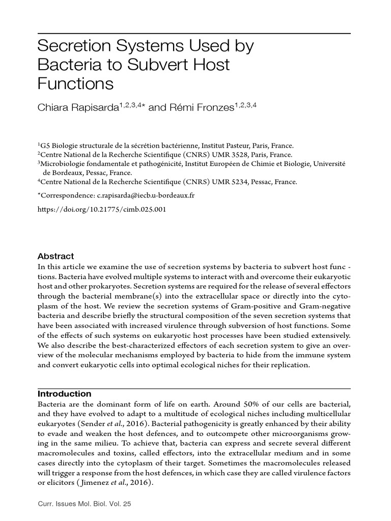 Cimb 25 00001 | PDF | Secretion | Cell Biology