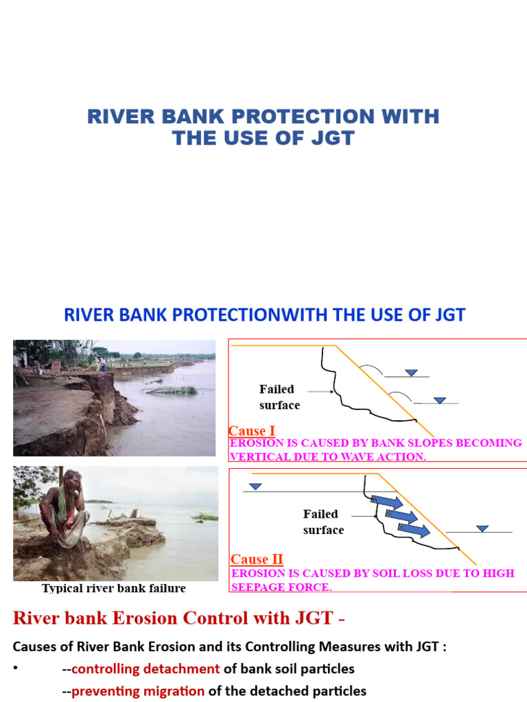 River Bank Erosion Control with JGT | PDF | Erosion | Geomorphology