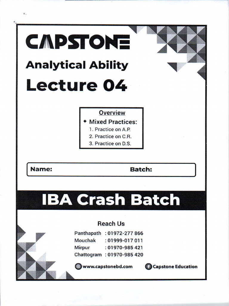 Analytical Ability 4 | PDF