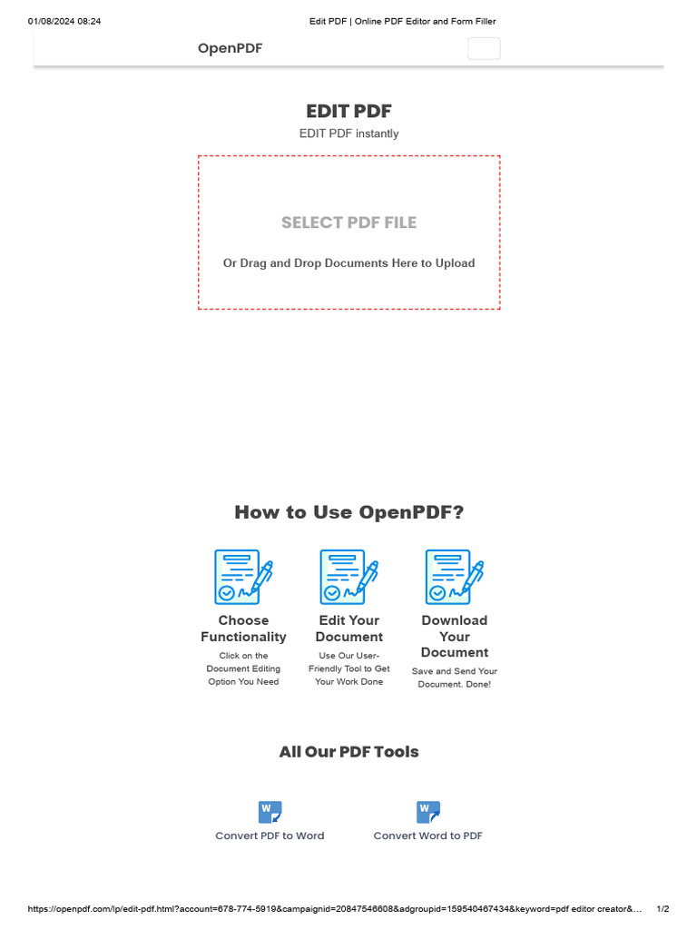 Edit PDF - Online PDF Editor and Form Filler | PDF | Application Software | Computing