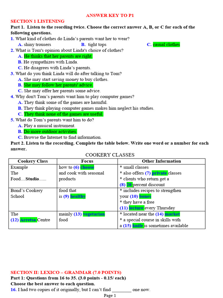 Practice t1 Key | PDF | Cost Of Living | Energy Development