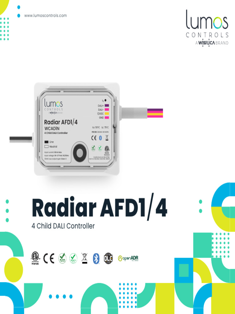 RADIAR AFD1 - 4 - Spec Sheet | PDF | Antenna (Radio) | Bluetooth