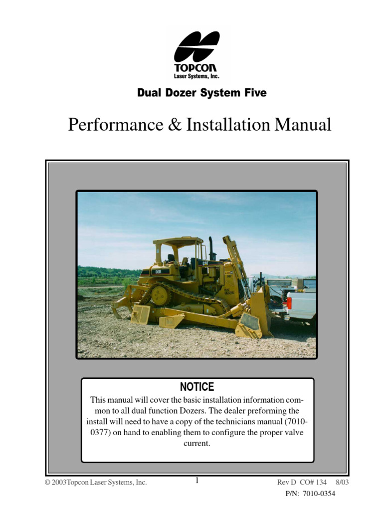 7010-0354 Dual System Five Dozer Manual Rev D | PDF | Menu (Computing) | Welding