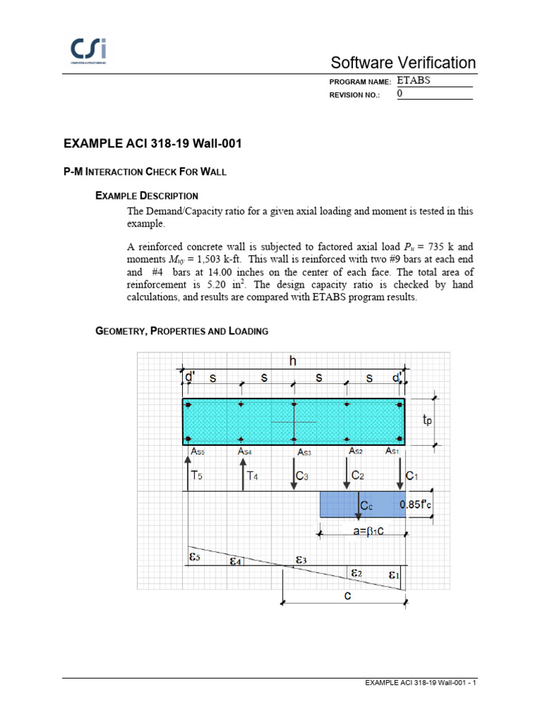 Aci 318-19 Wall-001 | PDF | Materials | Solid Mechanics