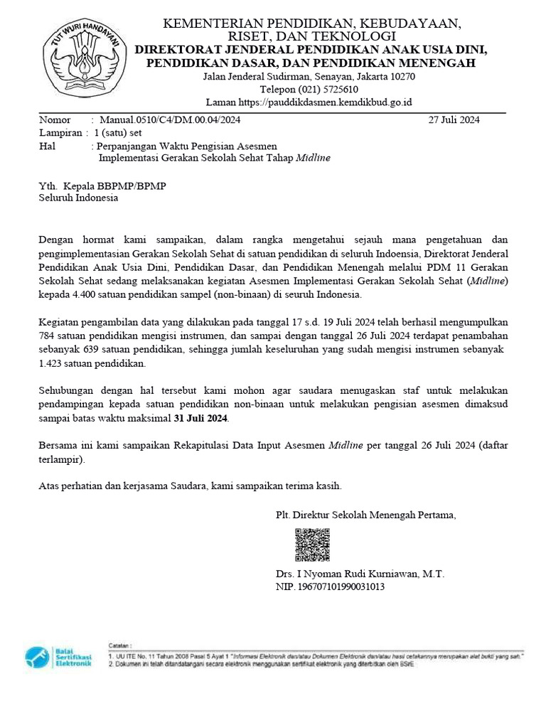Salin-Manual.0510 Surat Perpanjangan Pengisian Asesmen Midline - Sign 2 ...