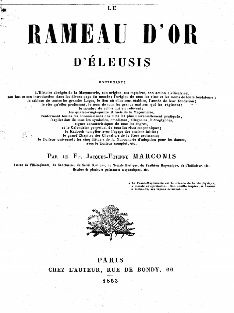 Le Rameau D'or D'eleusis | PDF