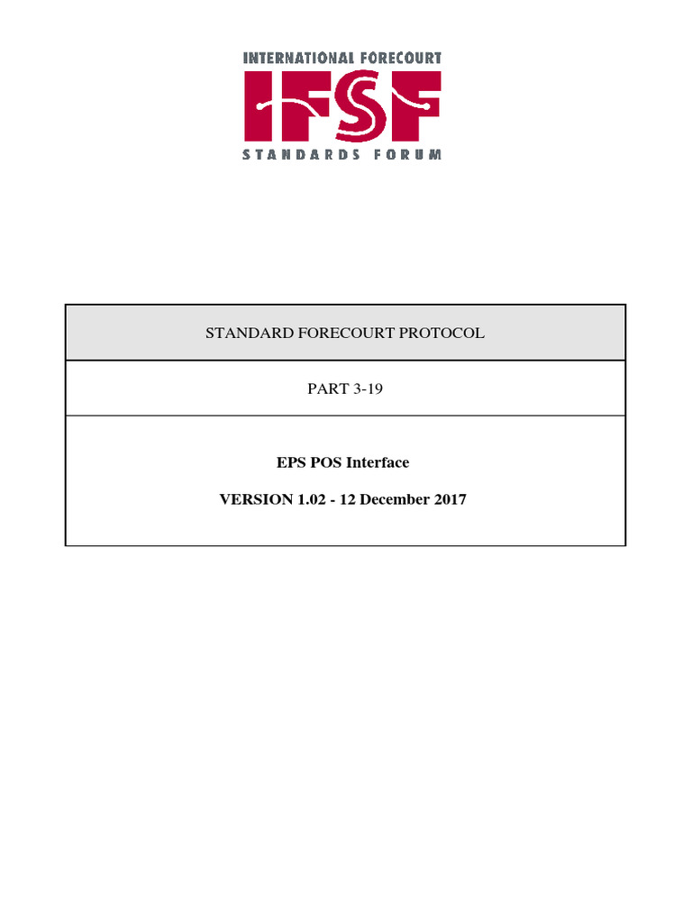 Part 3-19 IFSF POS To EPS V1 Interface Specification v1.02 | PDF ...